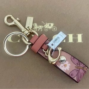 Coach | Accessories | Coach Pink Butterfly Trigger Keychain Fob Bag ...